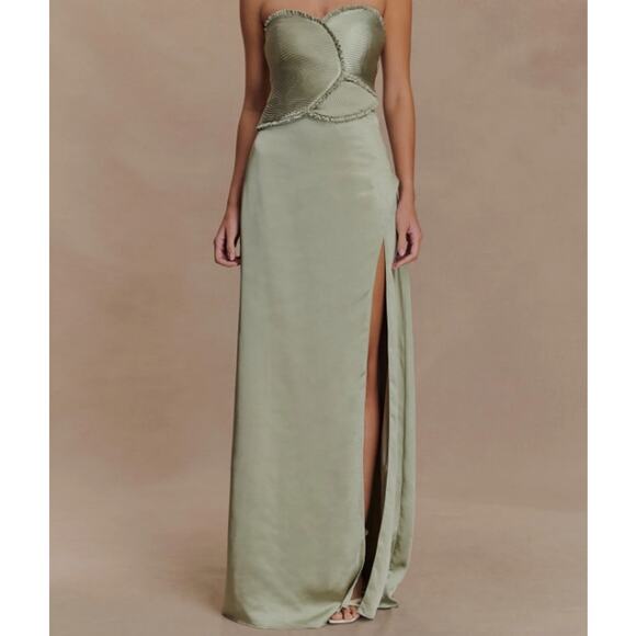 Meshki | Dresses | New Meshki Larissa Womens Small Satin Maxi Dress ...